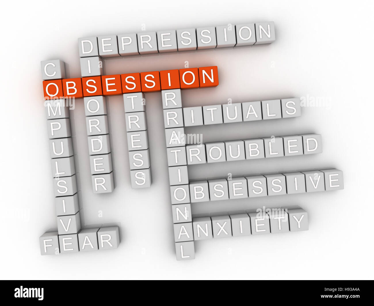 Mental disorder concept nervous Cut Out Stock Images & Pictures - Alamy