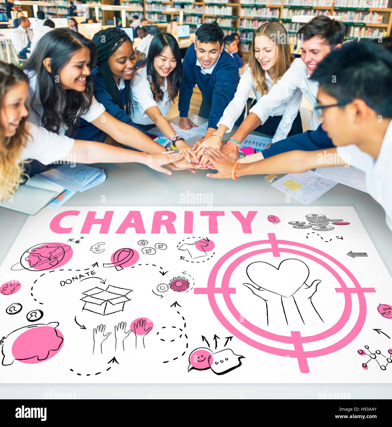 Charity Aid Donation Awareness Concept Stock Photo - Alamy