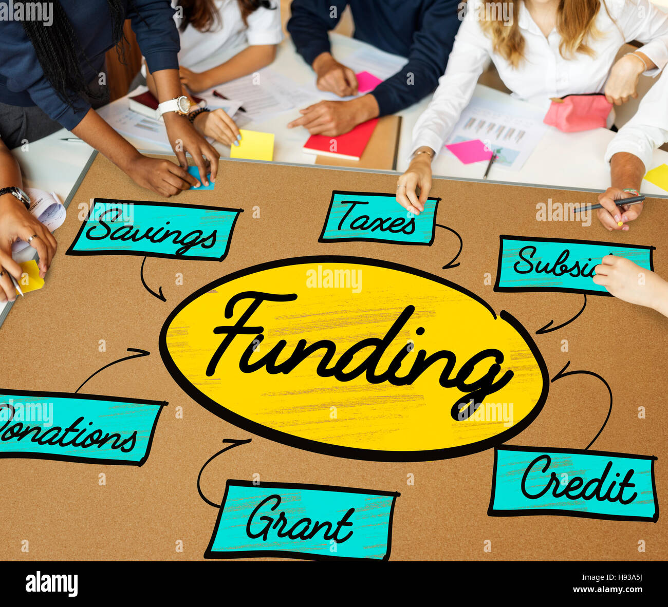 Funding Grant Donation Diagram Concept Stock Photo - Alamy