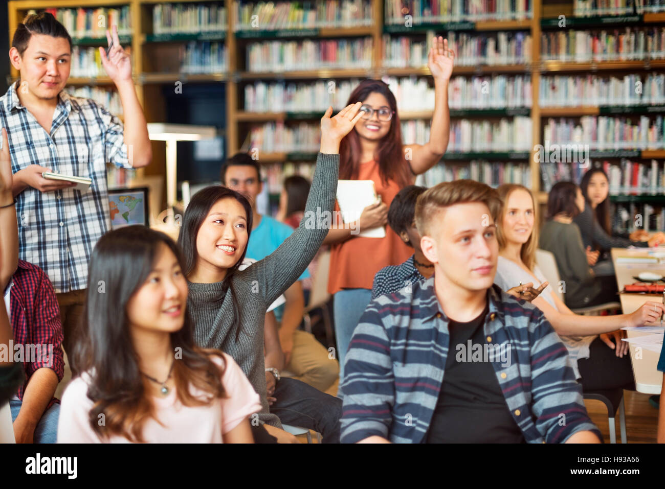 Academic Library College Unity Classmate Union Concept Stock Photo - Alamy