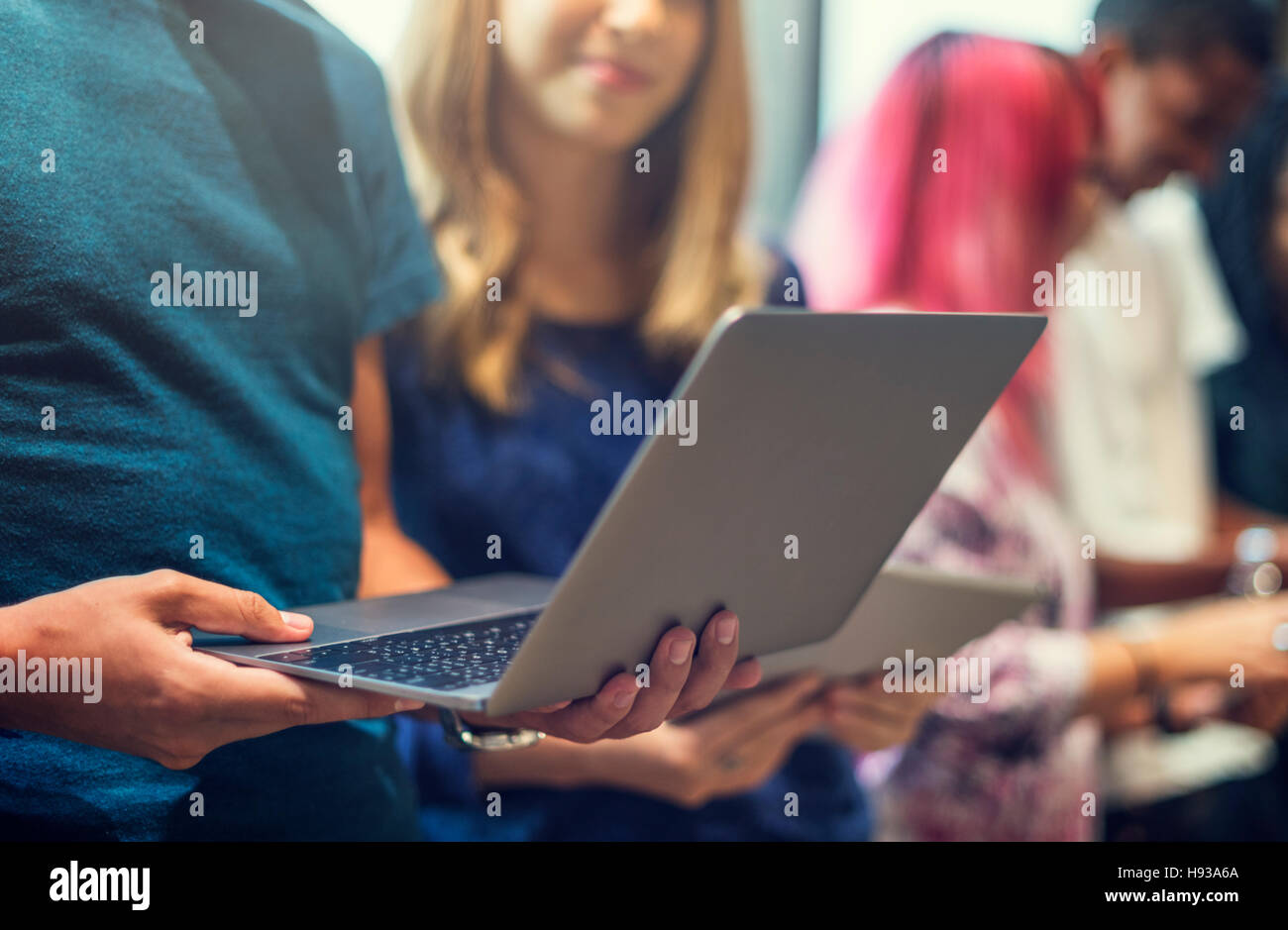 Connection Students Networking Social Internet Concept Stock Photo - Alamy