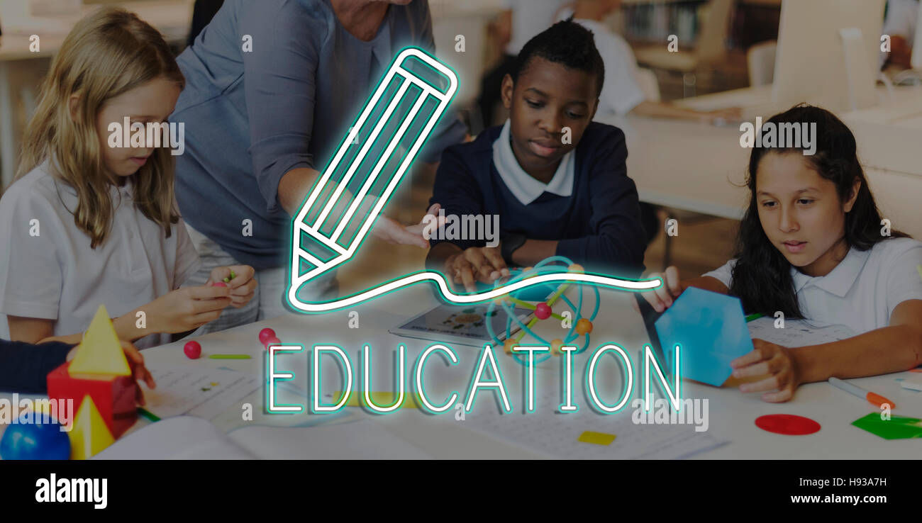 Education Learning Studying Knowledge Graphic Concept Stock Photo - Alamy