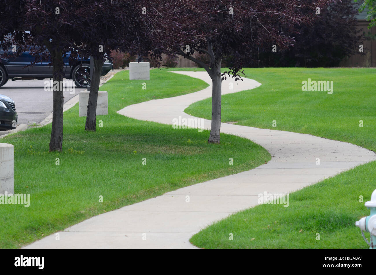 A winding path at Calvary Bible Church in Boulder, CO Stock Photo - Alamy
