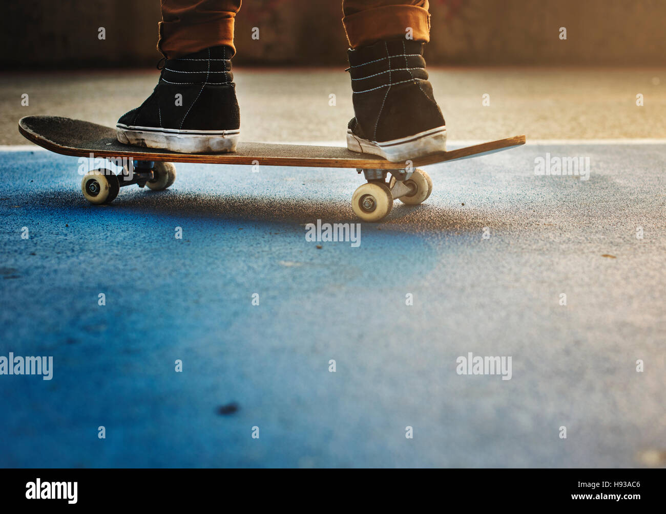 Skateboarding Practice Freestyle Extreme Sports Concept Stock Photo - Alamy