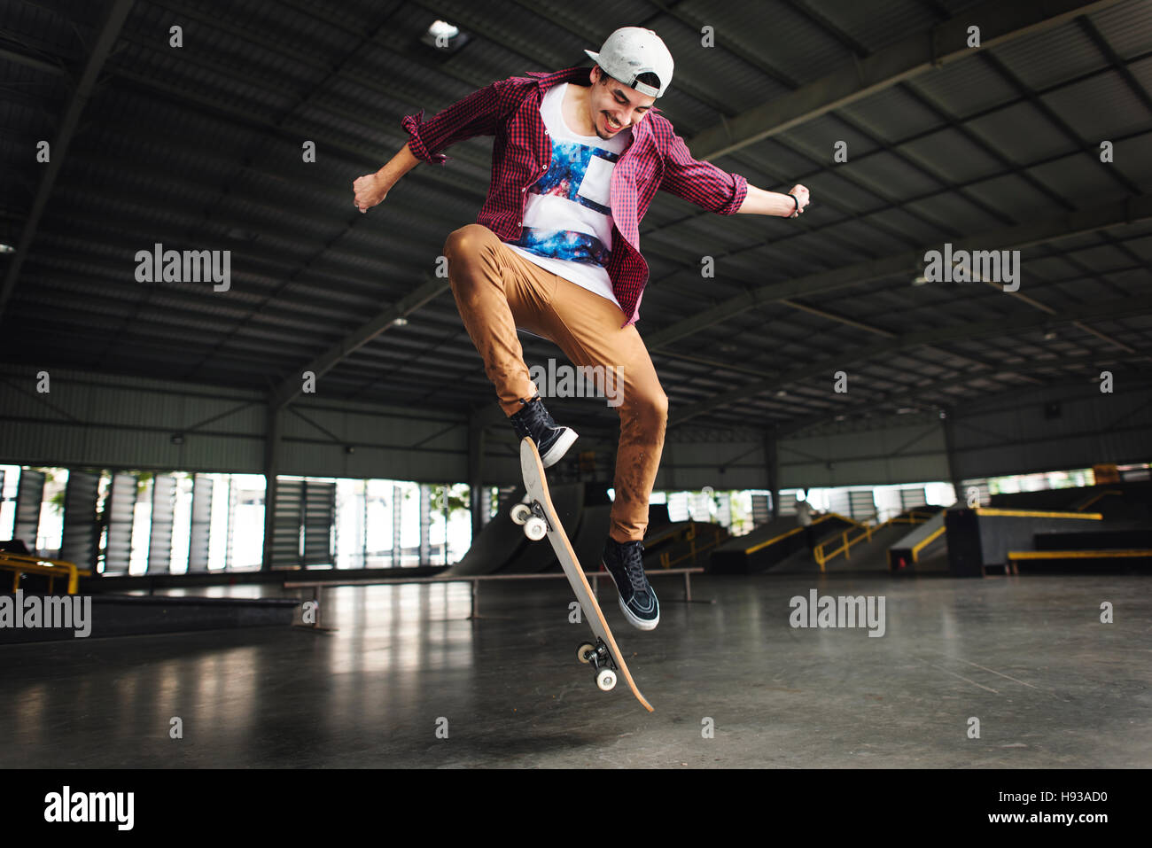 Skateboarding Practice Freestyle Extreme Sports Concept Stock Photo - Alamy