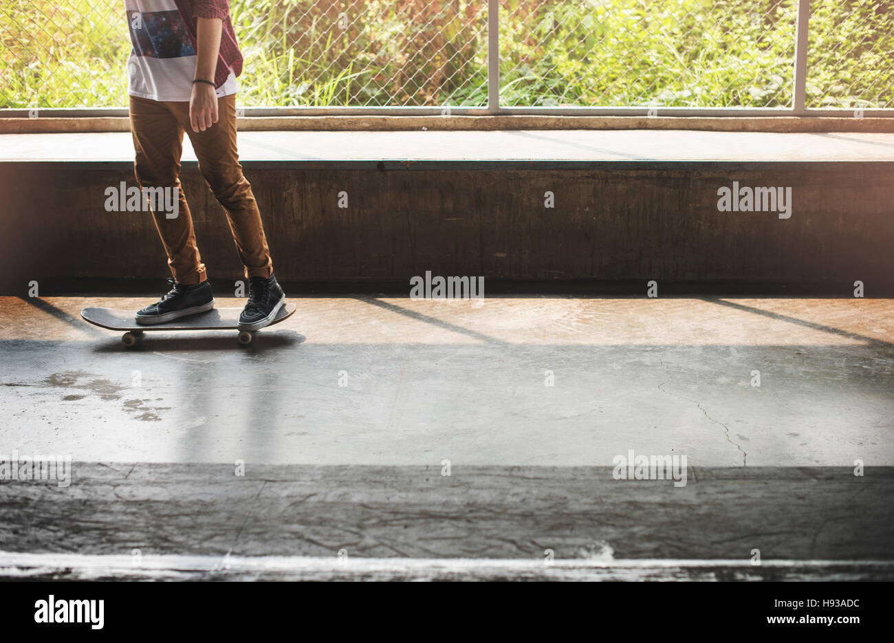 Skateboarding Practice Freestyle Extreme Sports Concept Stock Photo - Alamy