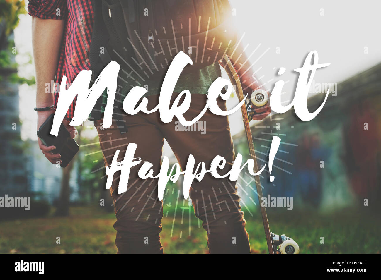 Make It Happen Decision Effect Ideas Impact Concept Stock Photo - Alamy