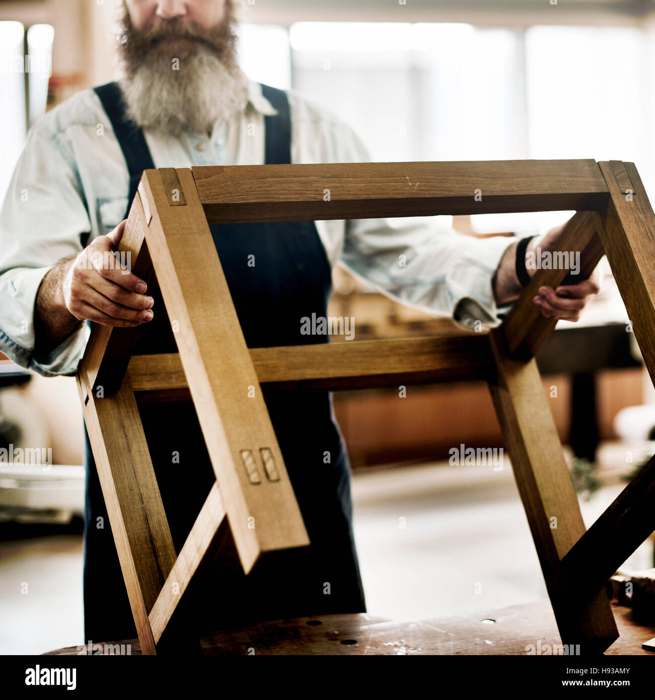 Carpenter Craftmanship Carpentry Handicraft Wooden Workshop Concept ...