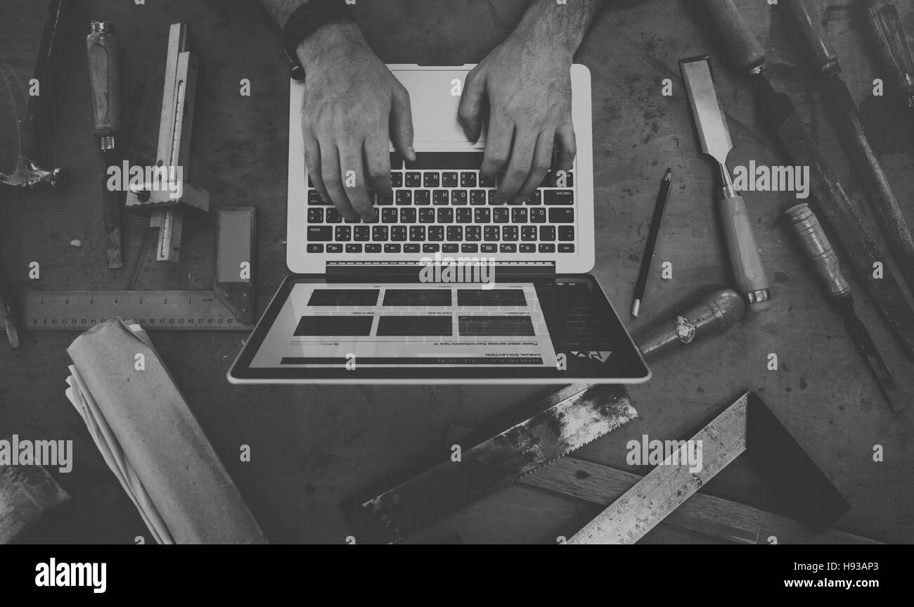 Craftsman Career Art Activity Skilled Occupation Concept Stock Photo ...