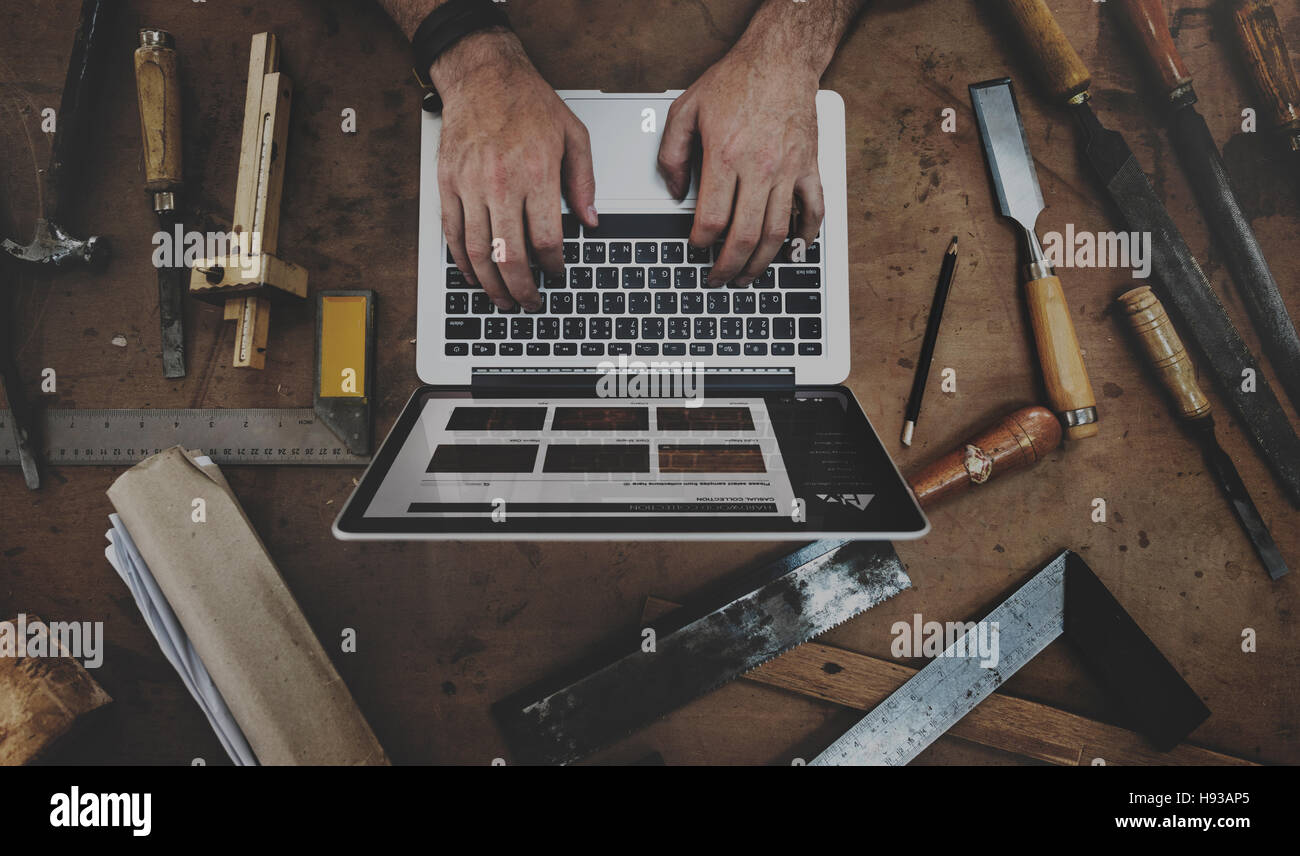 Craftsman Career Art Activity Skilled Occupation Concept Stock Photo ...