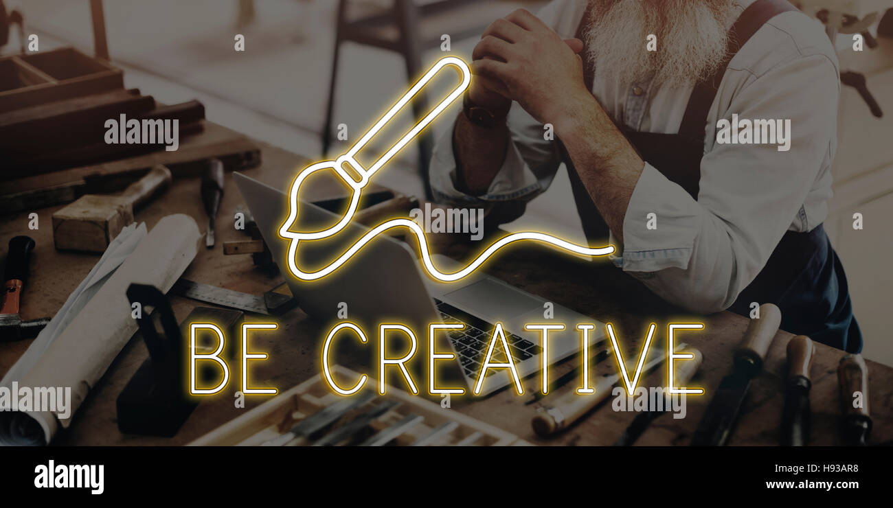 Art Brush Painting Creativity Imagination Skills Concept Stock Photo ...