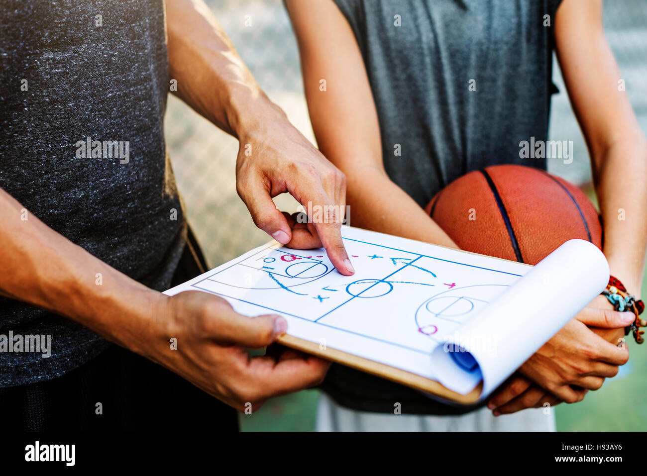 Basketball Player Sport Game Plan Tactics Concept Stock Photo - Alamy