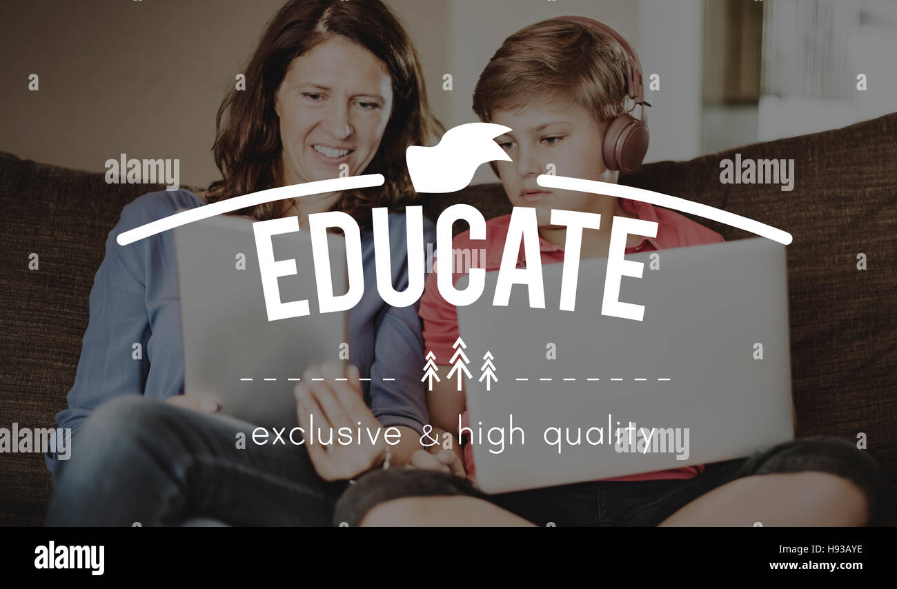E-learning Guide Guidance Educate Homework Concept Stock Photo - Alamy