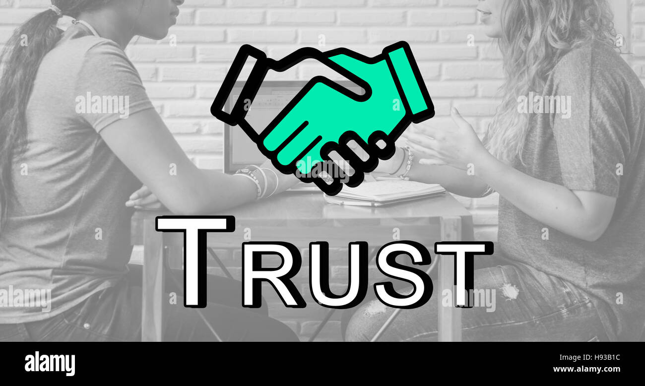 Trust Handshake Partnership Coooperation Graphic Concept Stock Photo ...