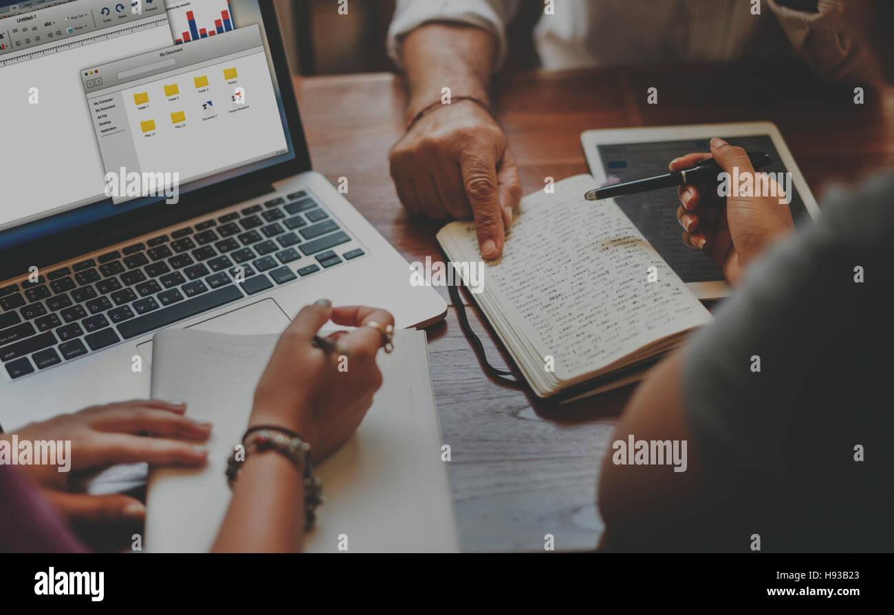 Business Contemporary Information Sharing Work Concept Stock Photo - Alamy