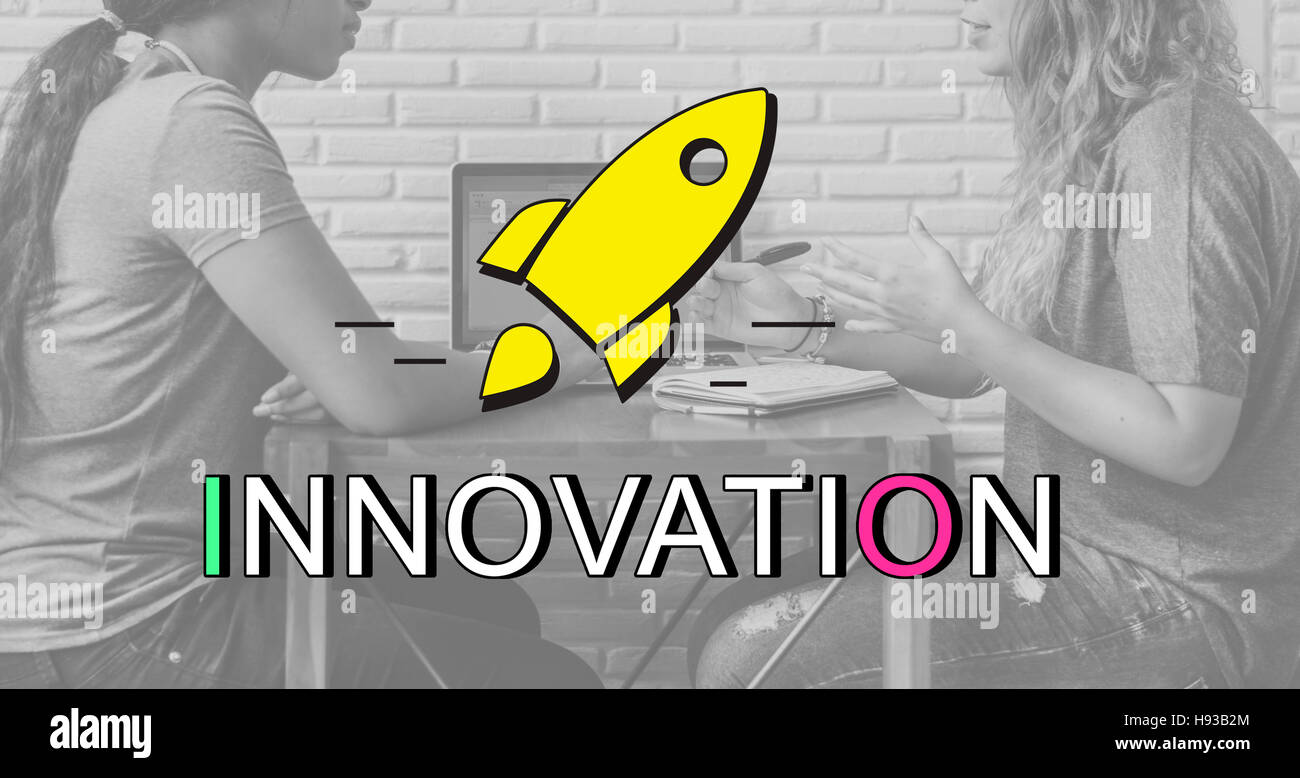 Innovation Launch Successful New Start Graphic Concept Stock Photo - Alamy