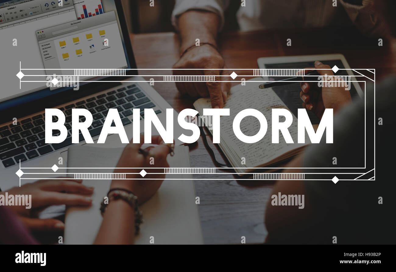 Brainstorm Brainstorming Creative Thinking Strategy Concept Stock Photo ...