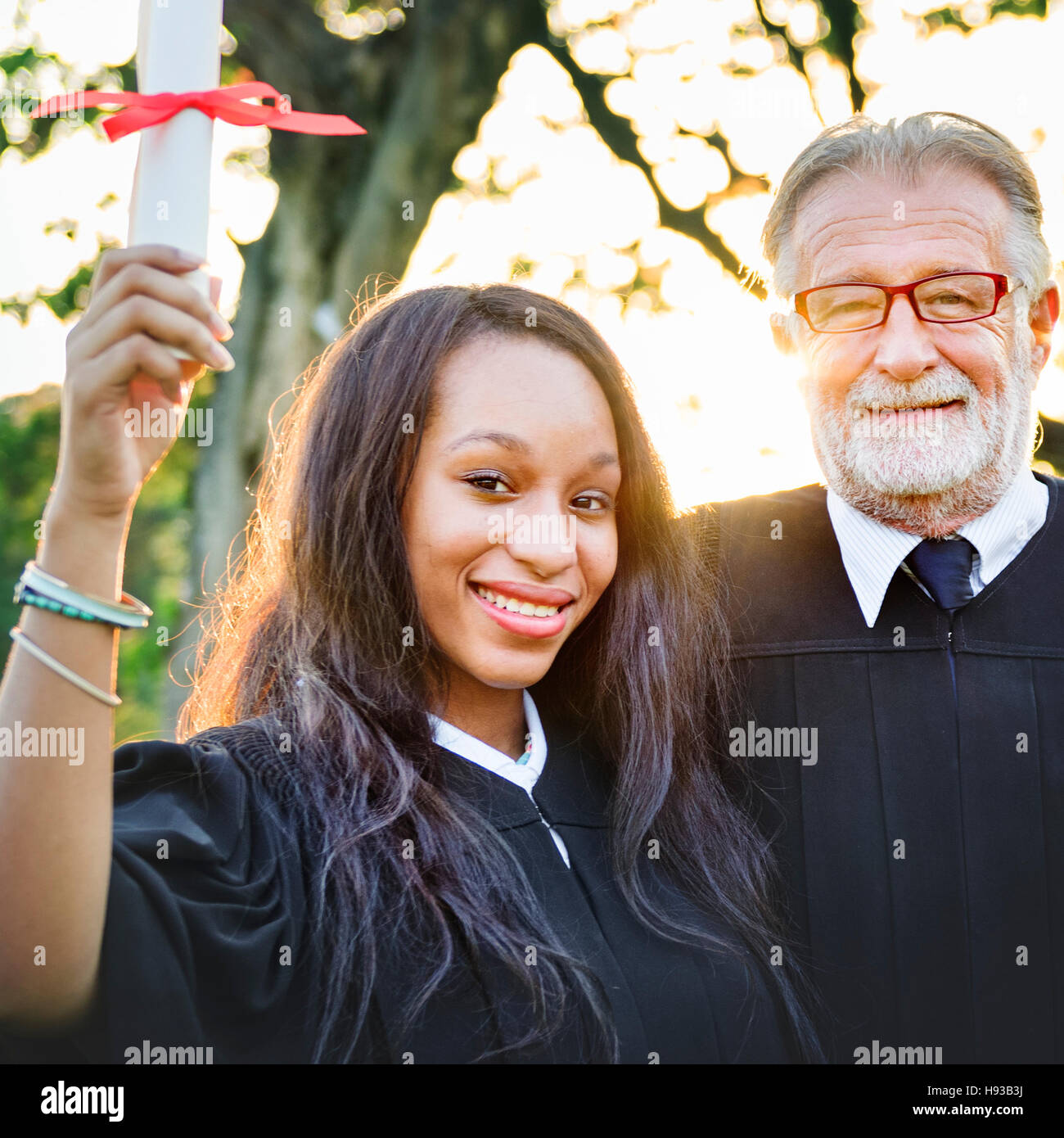 College Student Professor Graduation Success Concept Stock Photo - Alamy