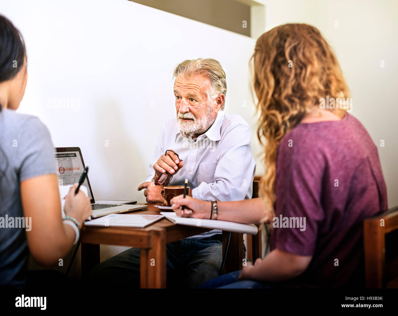 Friends Working Discussion Meeting Sharing Ideas Concept Stock Photo ...
