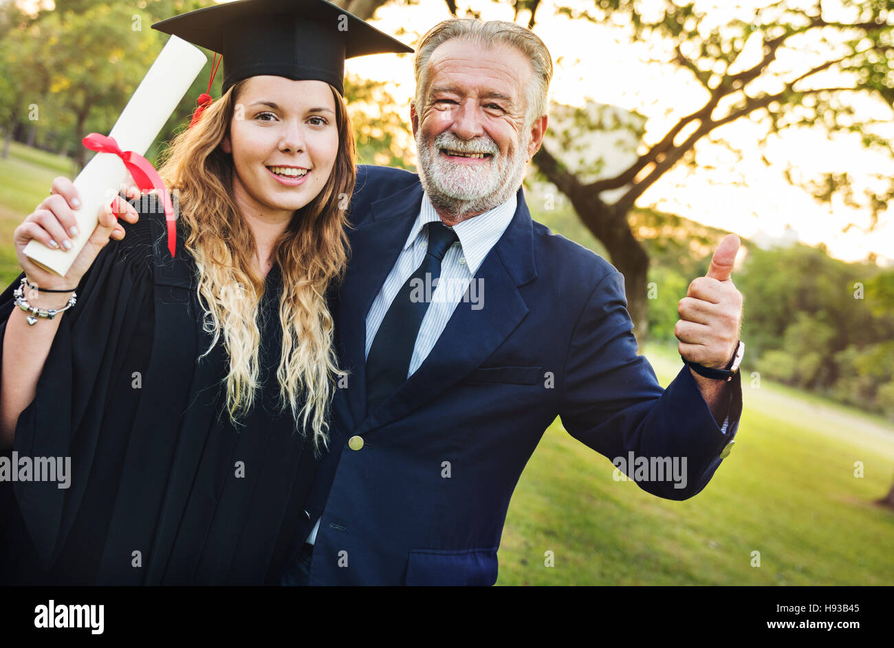 Woman graduation success in hi-res stock photography and images - Alamy