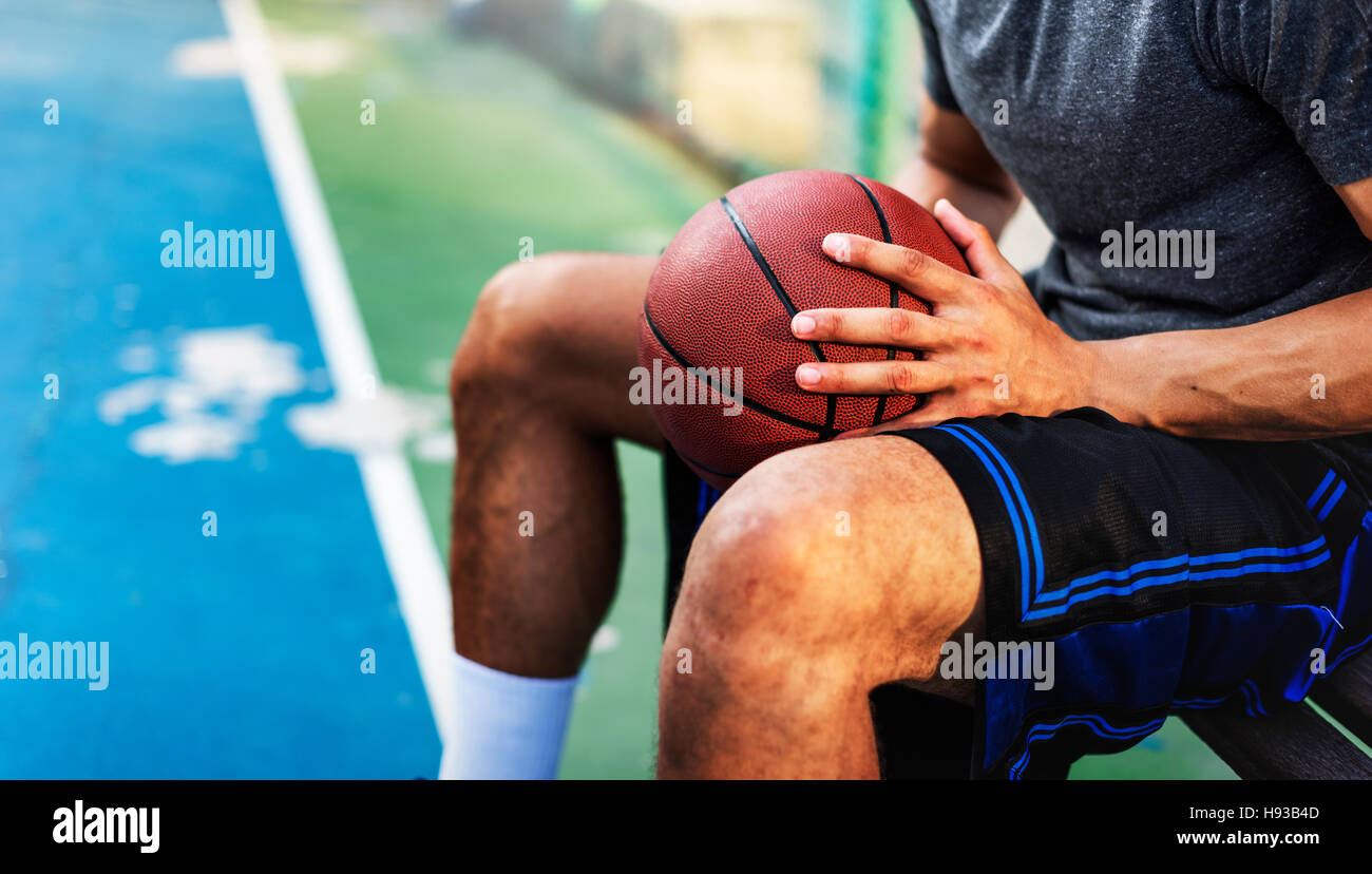 Basketball Athlete Ball Sport League Skill Player Concept Stock Photo ...