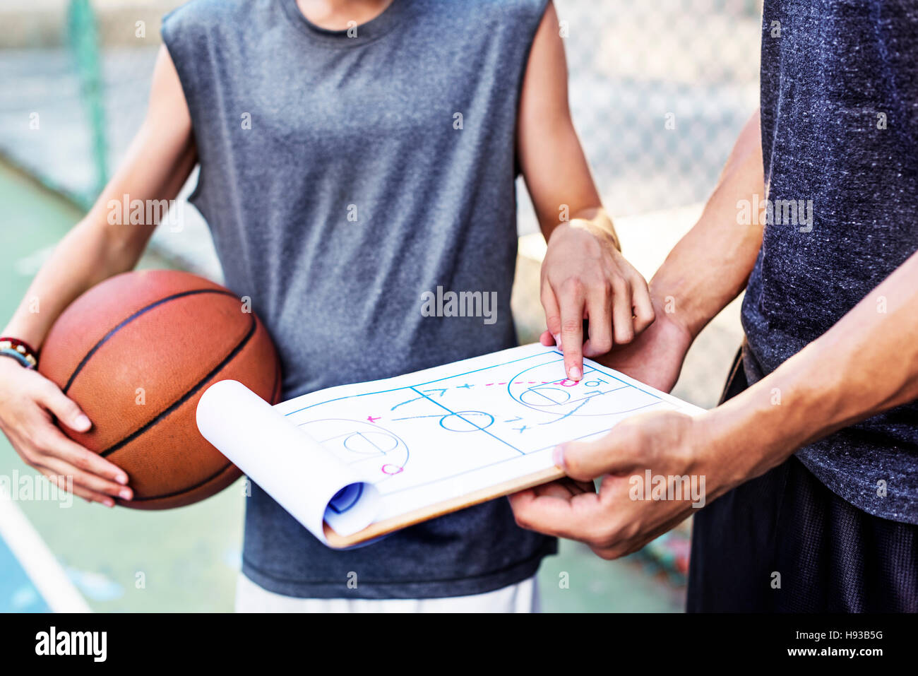Basketball Player Sport Game Plan Tactics Concept Stock Photo - Alamy