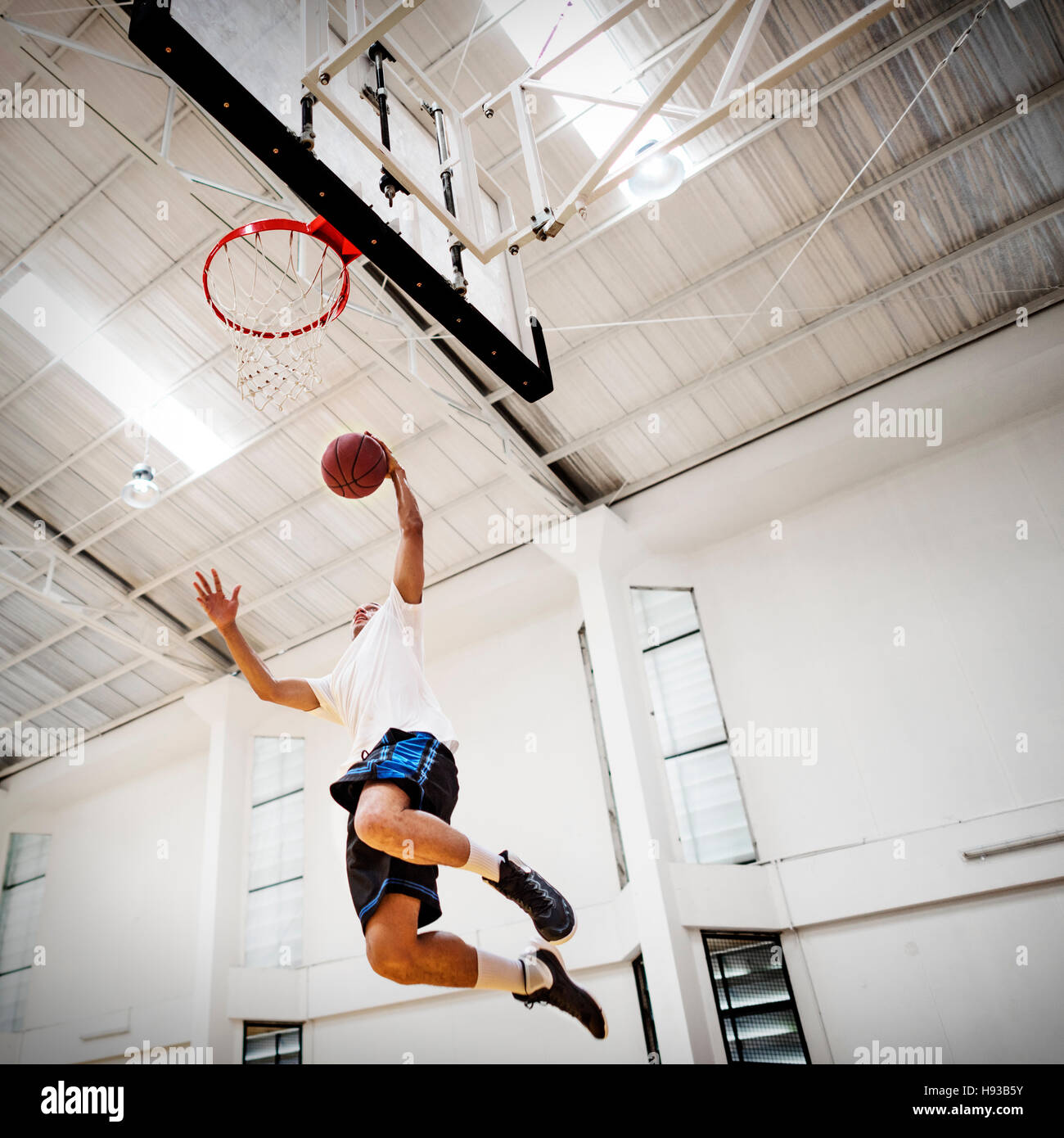 Basketball Bounce Competition Exercise Player Concept Stock Photo - Alamy