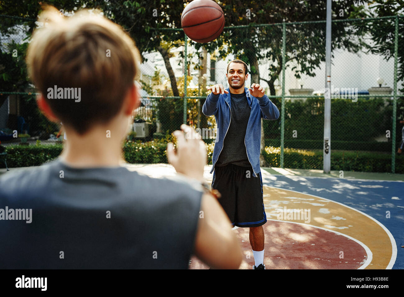 Basketball Athlete Sport Exercise Skill Practice Concept Stock Photo ...