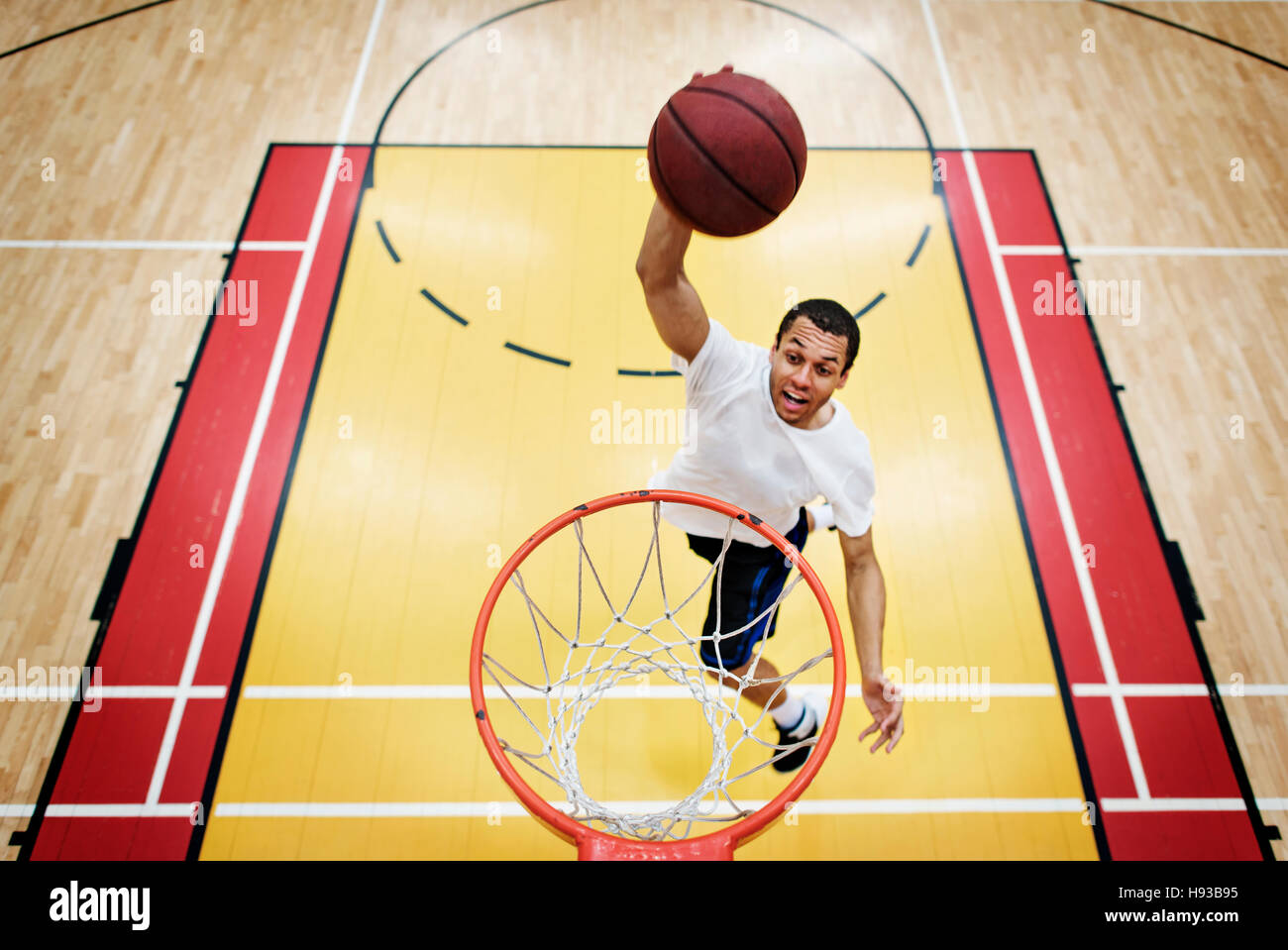 Basketball Bounce Competition Exercise Player Concept Stock Photo - Alamy