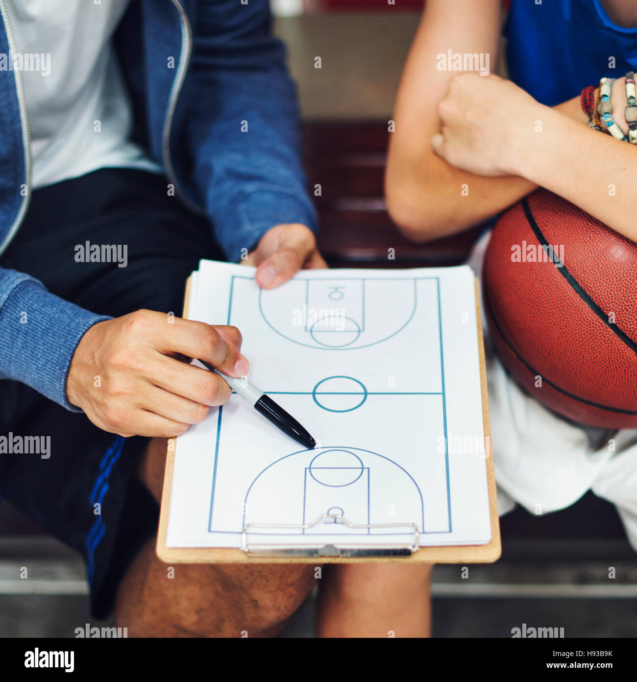 Basketball Player Sport Game Plan Tactics Concept Stock Photo - Alamy