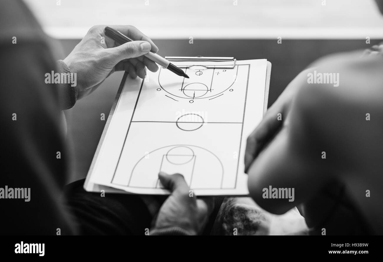 Basketball Player Sport Game Plan Tactics Concept Stock Photo - Alamy