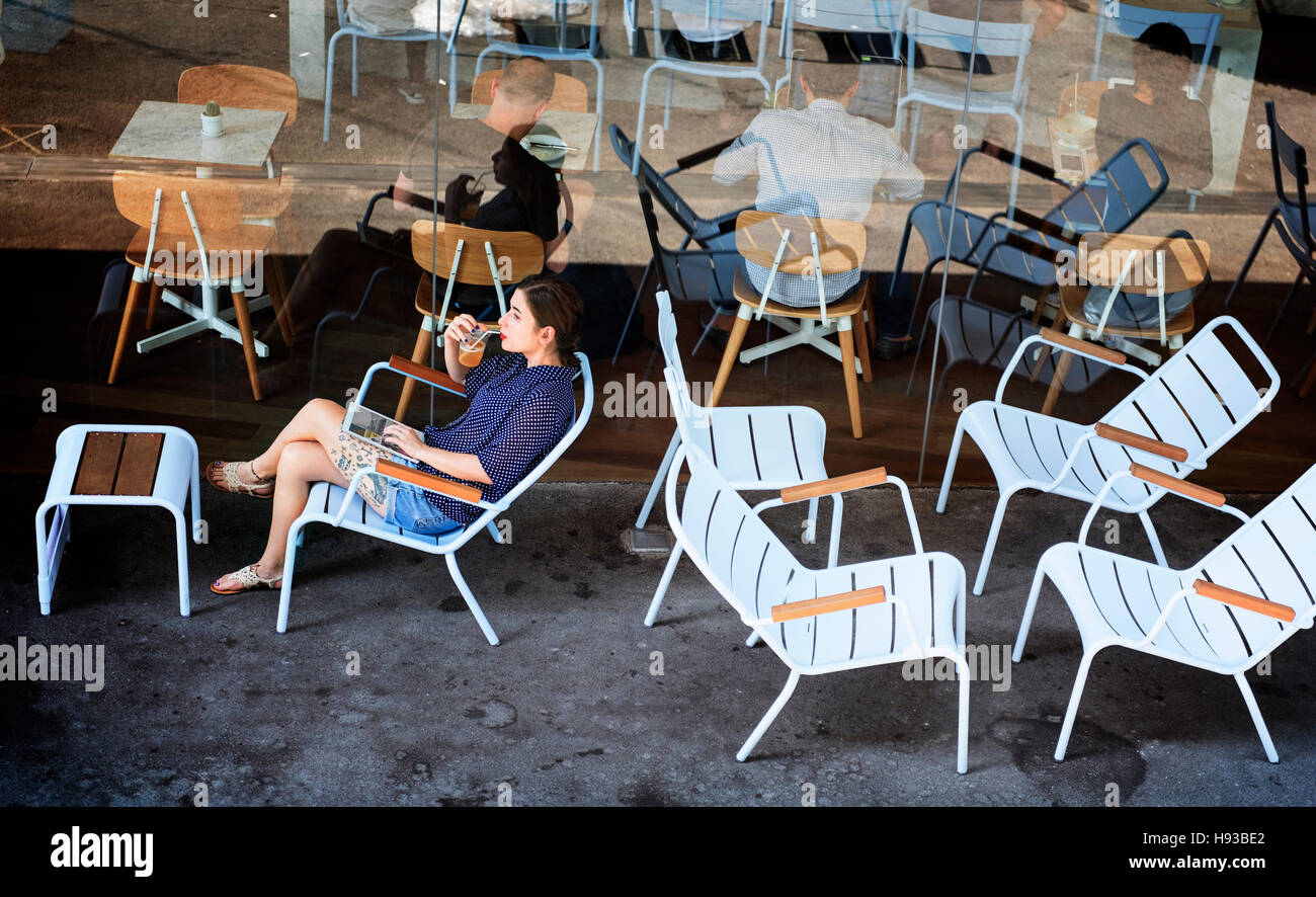 Customer Coffee Shop Relaxation Service Concept Stock Photo - Alamy