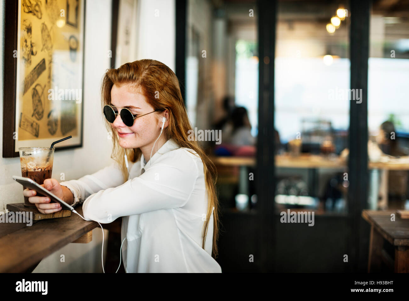 Social Media Browsing Pretty Girl Youth Culture Concept Stock Photo - Alamy