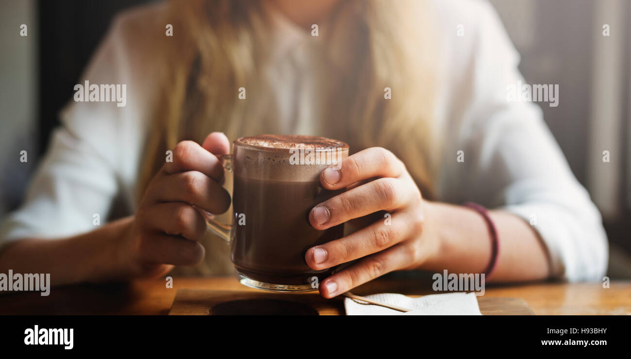 Coffee Shop Relaxation Drink Free Time Concept Stock Photo - Alamy