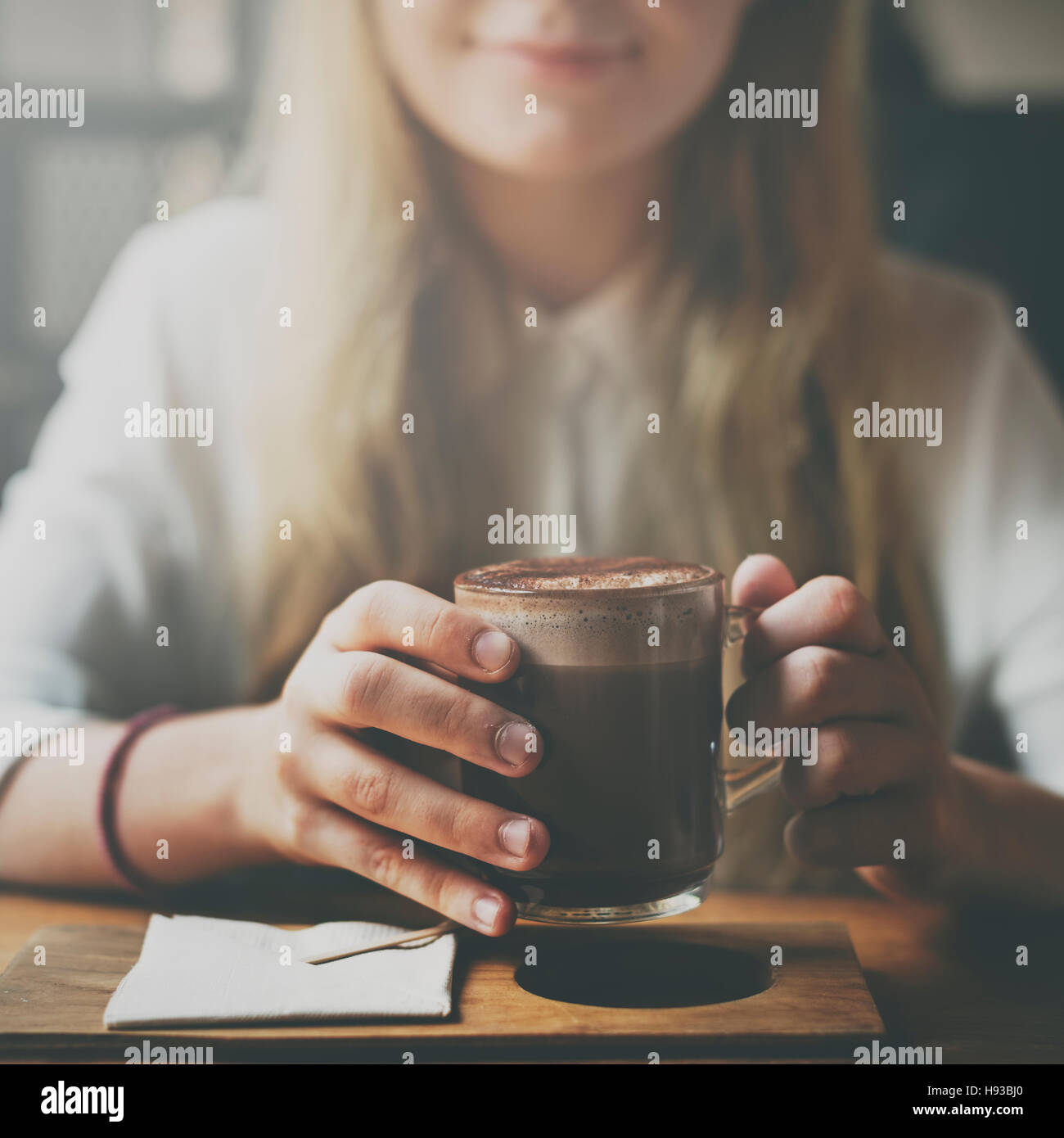 Coffee Shop Relaxation Drink Free Time Concept Stock Photo - Alamy