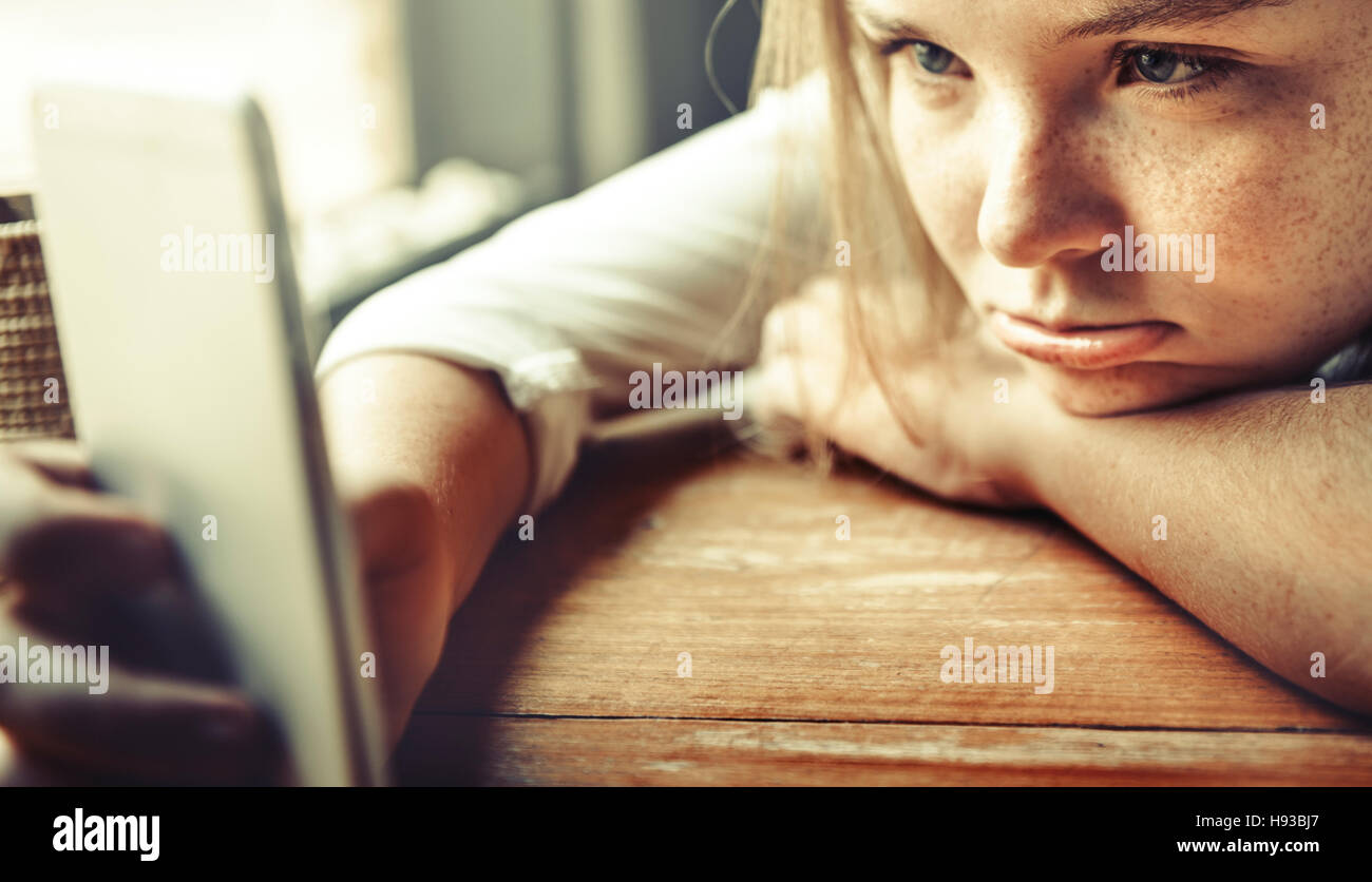 Girl Boredom Waiting Boring Lonely Frustrate Concept Stock Photo - Alamy