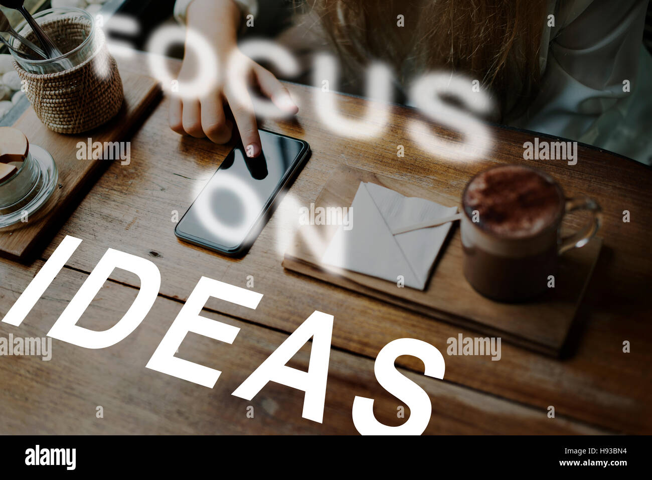 Focus On Ideas Text Concept Stock Photo - Alamy