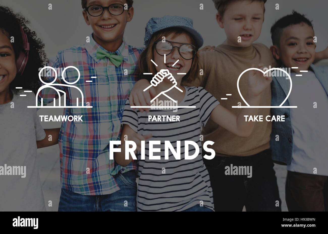 Friends Partner Take Care Teamwork Concept Stock Photo - Alamy