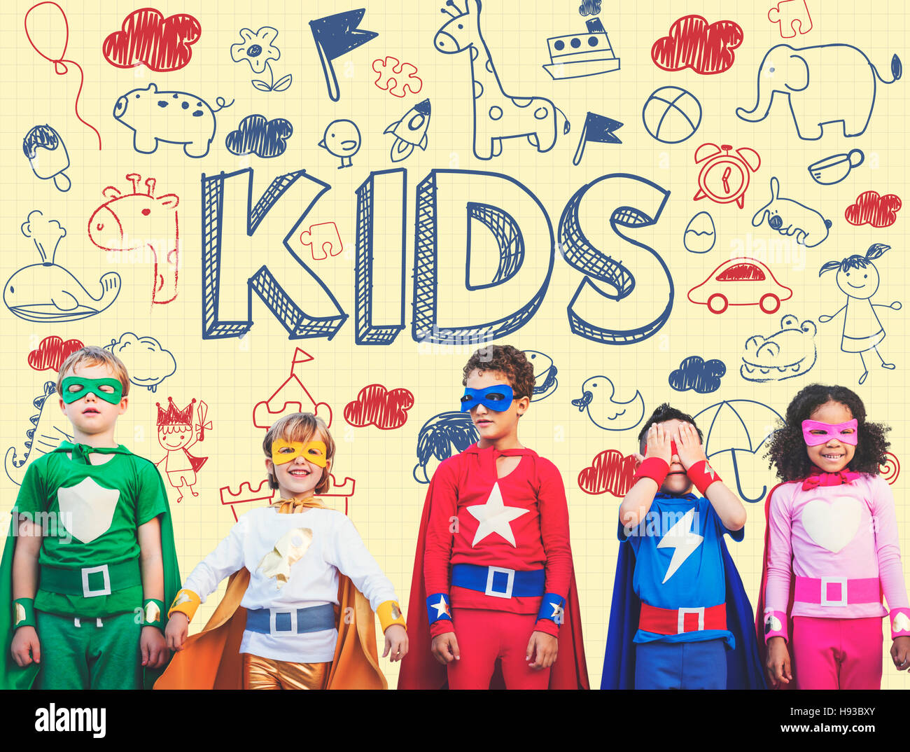 Kids Children Joy Happy Child Concept Stock Photo - Alamy