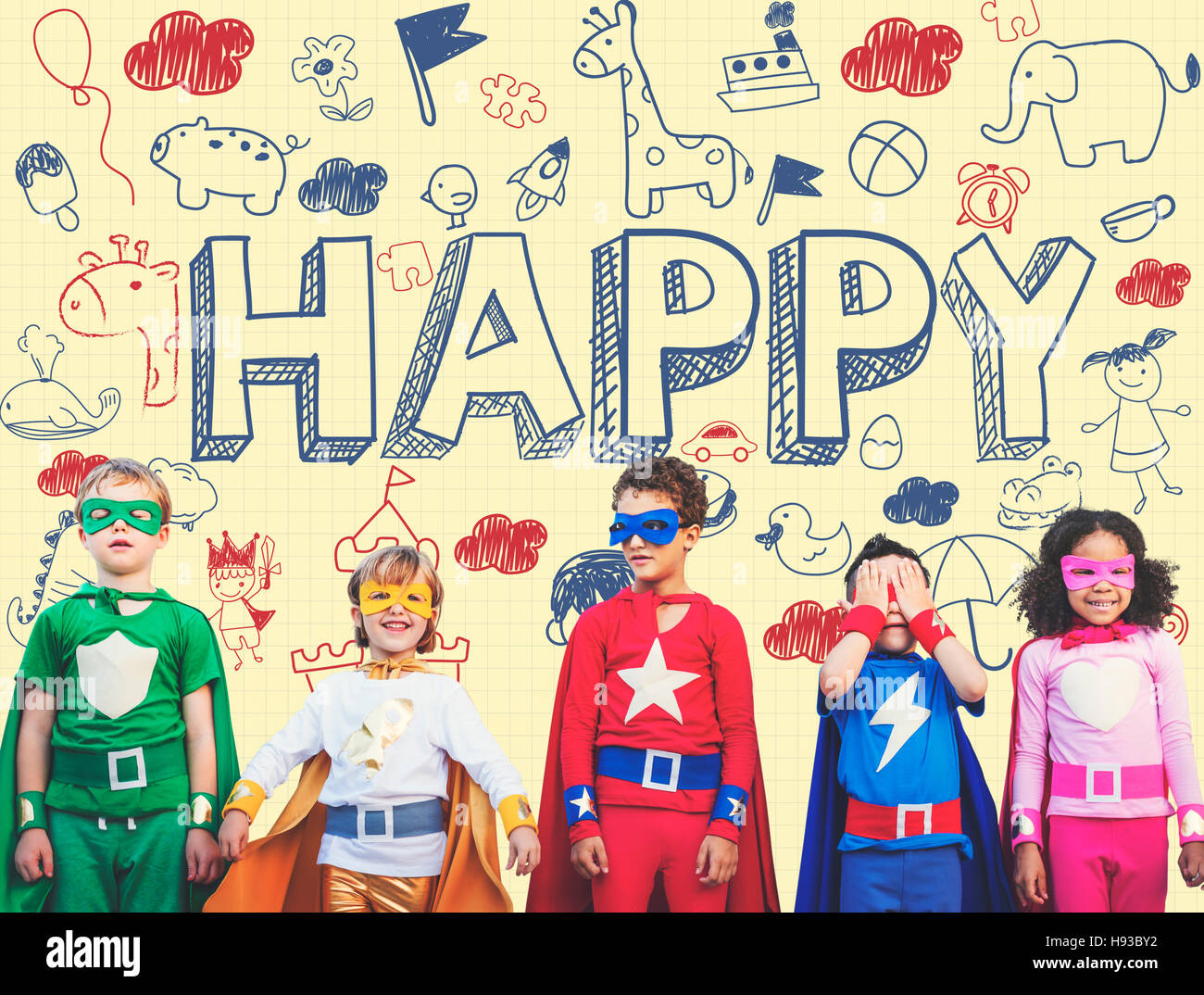 Kids Children Joy Happy Child Concept Stock Photo - Alamy