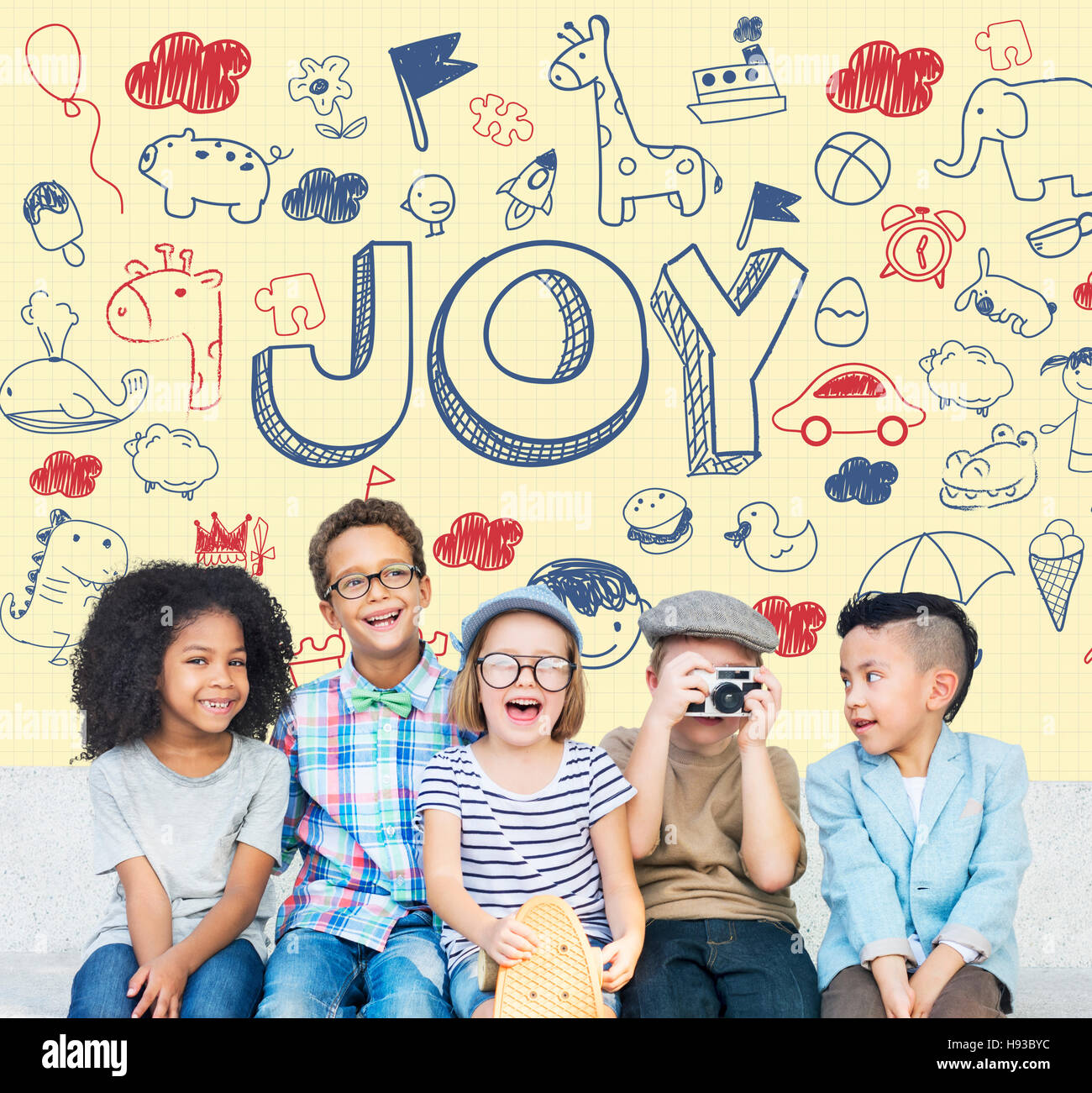 Kids Children Joy Happy Child Concept Stock Photo - Alamy