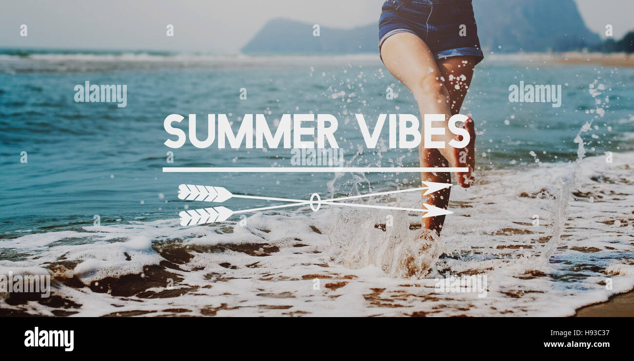 Summer Vacation Holiday Beach Sunny Concept Stock Photo - Alamy