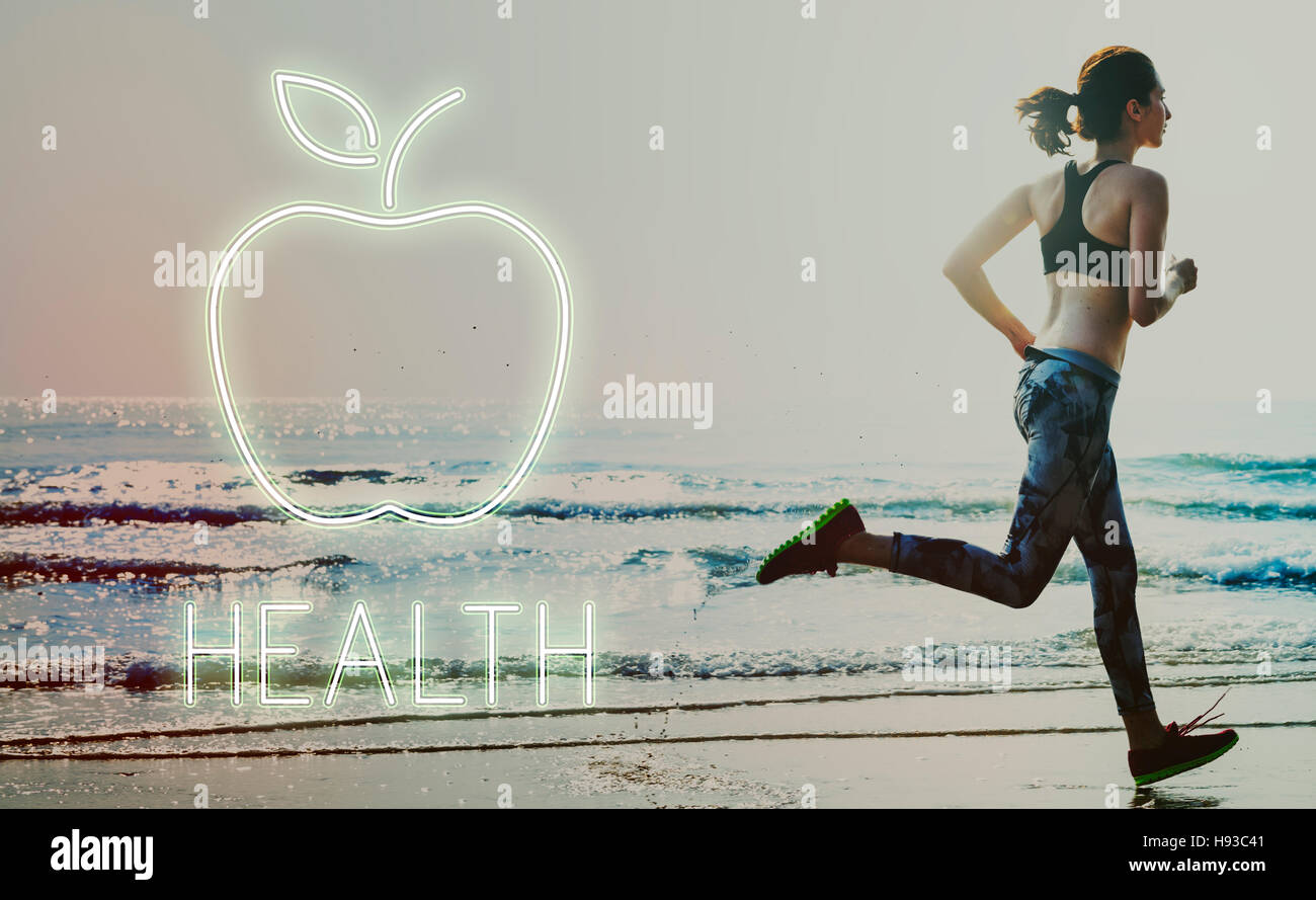 Health Nutrition Apple Healthy Eating Organic Concept Stock Photo - Alamy