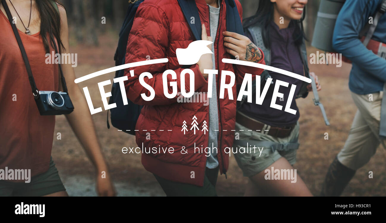 Let's Go Travel Adventure Traveling Exploration Journey Concept Stock ...