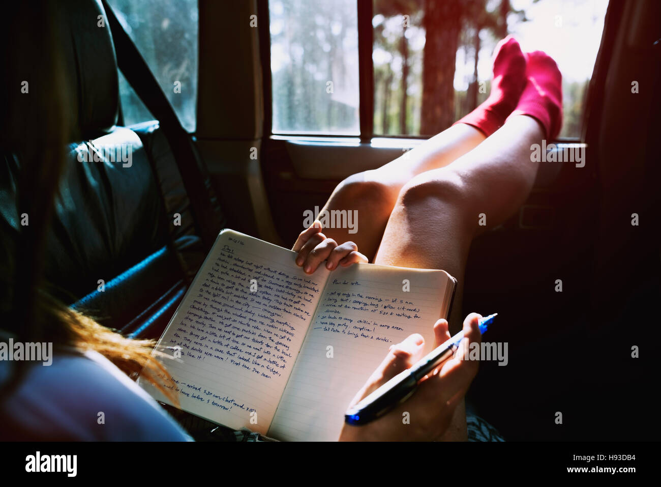 Reading Study Camping Car Hobby Concept Stock Photo - Alamy