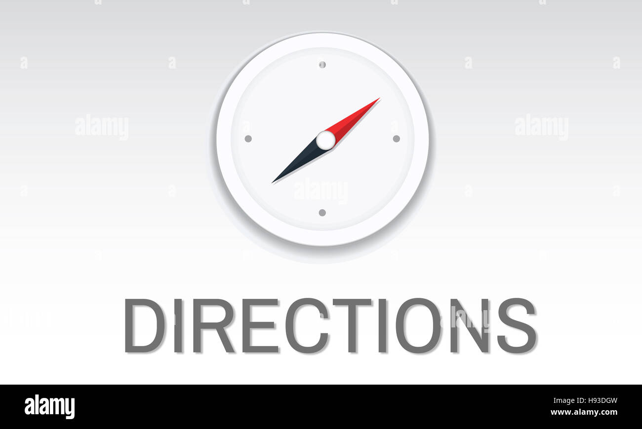 Directions Destination Location GPS Map Concept Stock Photo - Alamy