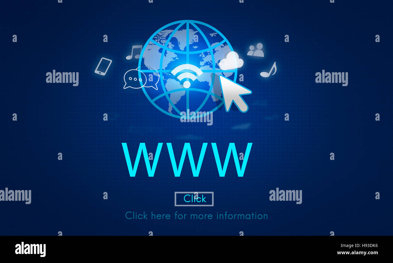 Internet Network www Globalization Connection Concept Stock Photo - Alamy