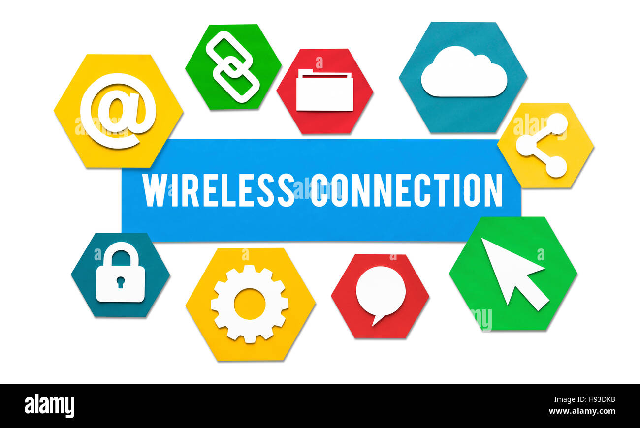 Wireless Connection Connection Networking Concept Stock Photo - Alamy