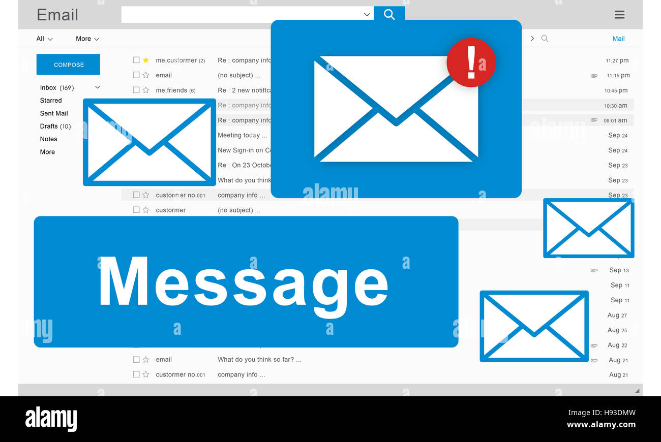 Message Email Information Letter Report Signal Concept Stock Photo - Alamy
