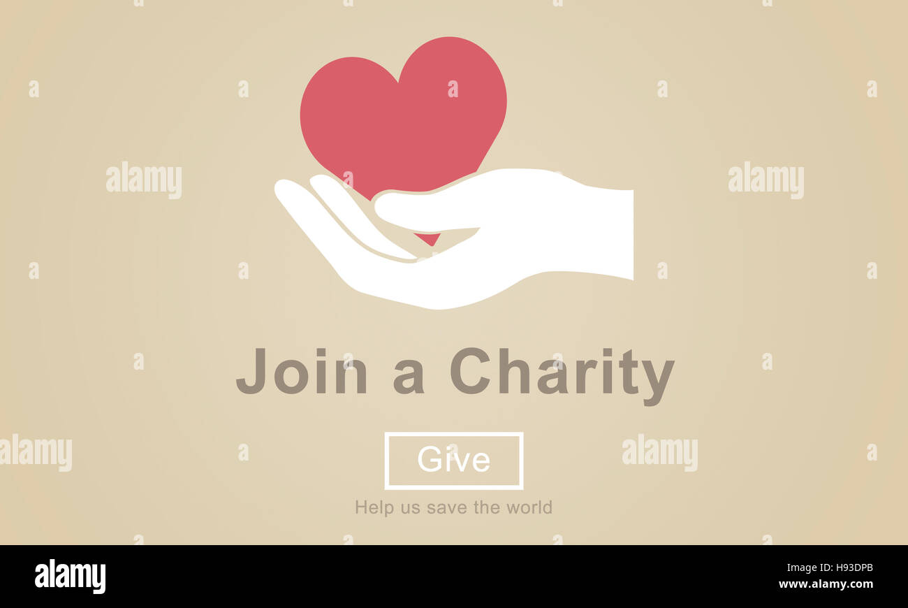Join Charity Heart Kindness Care Concept Stock Photo - Alamy